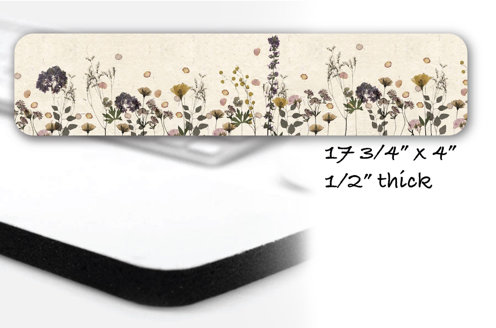 Pressed Dried Flowers Art Desk Mat Green Witchcraft Desk Mat - Etsy