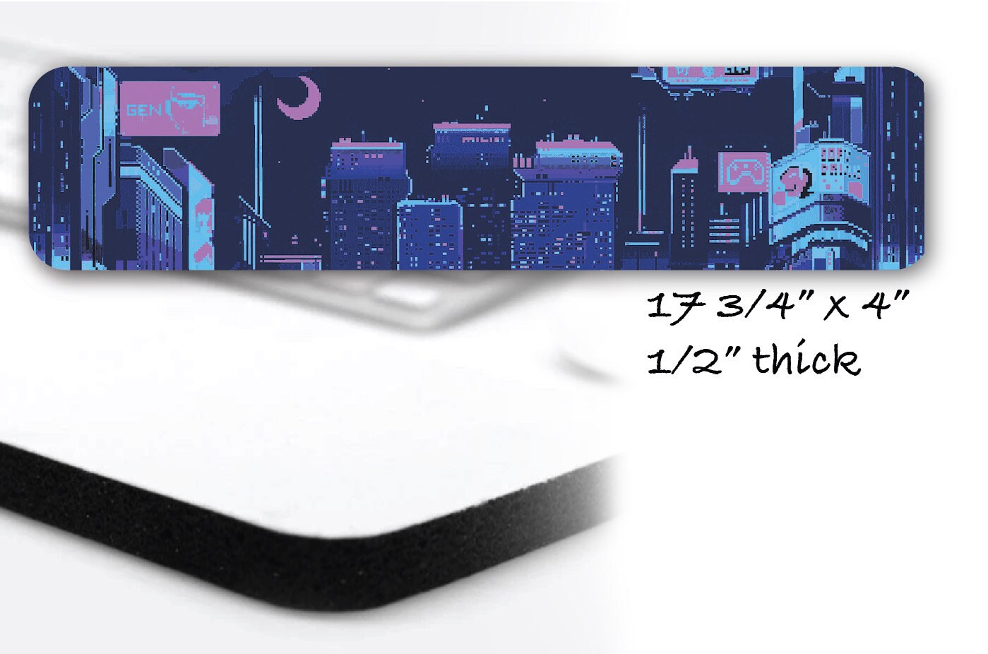 Kawaii Pixel Art Mouse Pad Cute Vaporwave Neon City Ergonomic - Etsy Canada