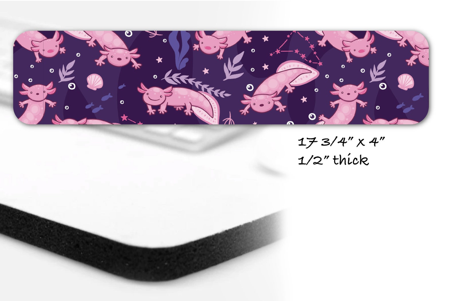 Kawaii Purple Constellations smiley Axolotl Desk Mat Cute | Etsy