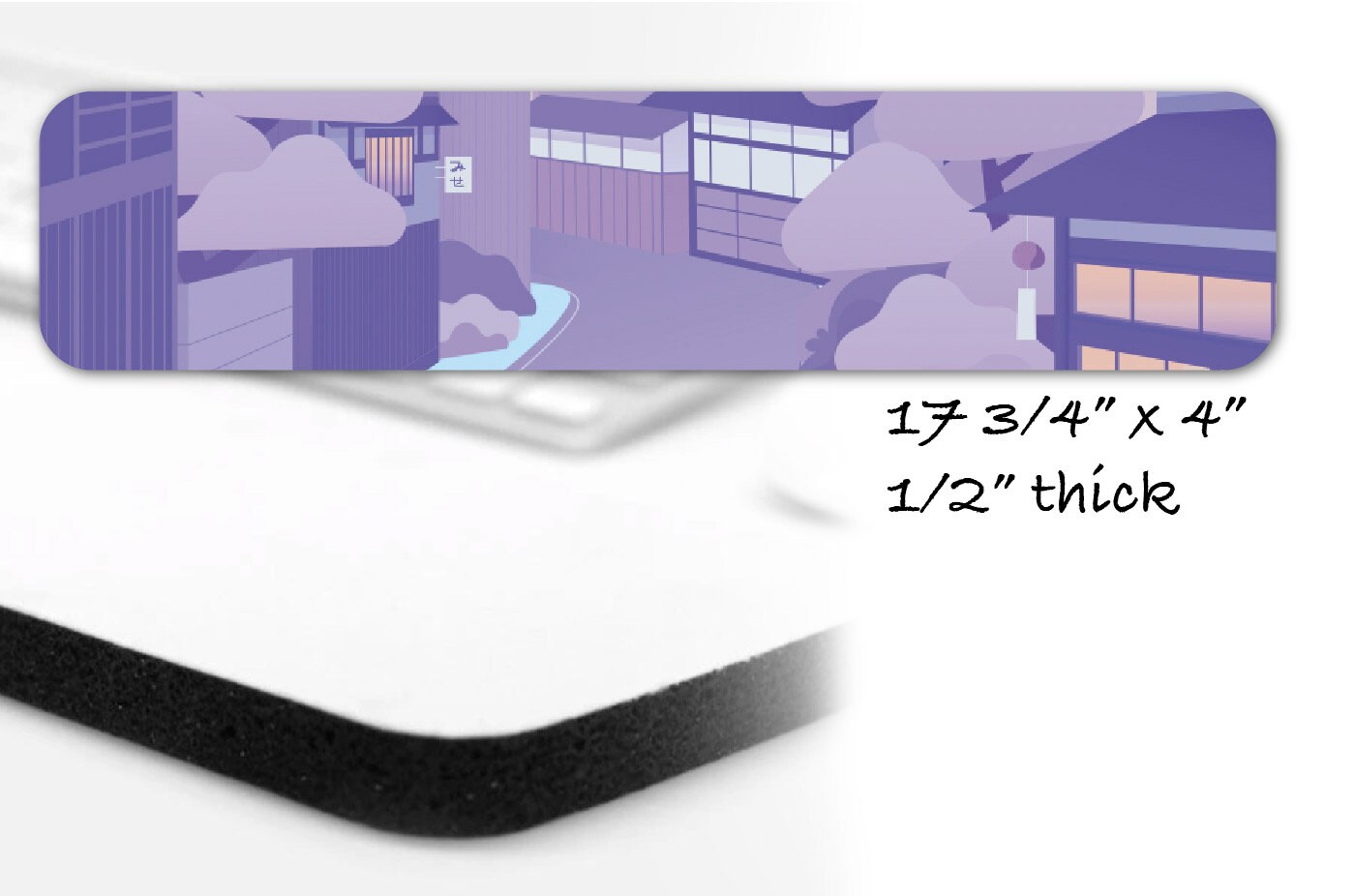 Cute Purple Japanese Desk Mat Kawaii Pastel Lilac Neon Edo | Etsy