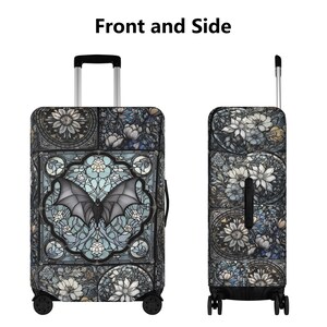 Medieval Stained Glass Bat Gothic Luggage Cover, Dark Academia ...