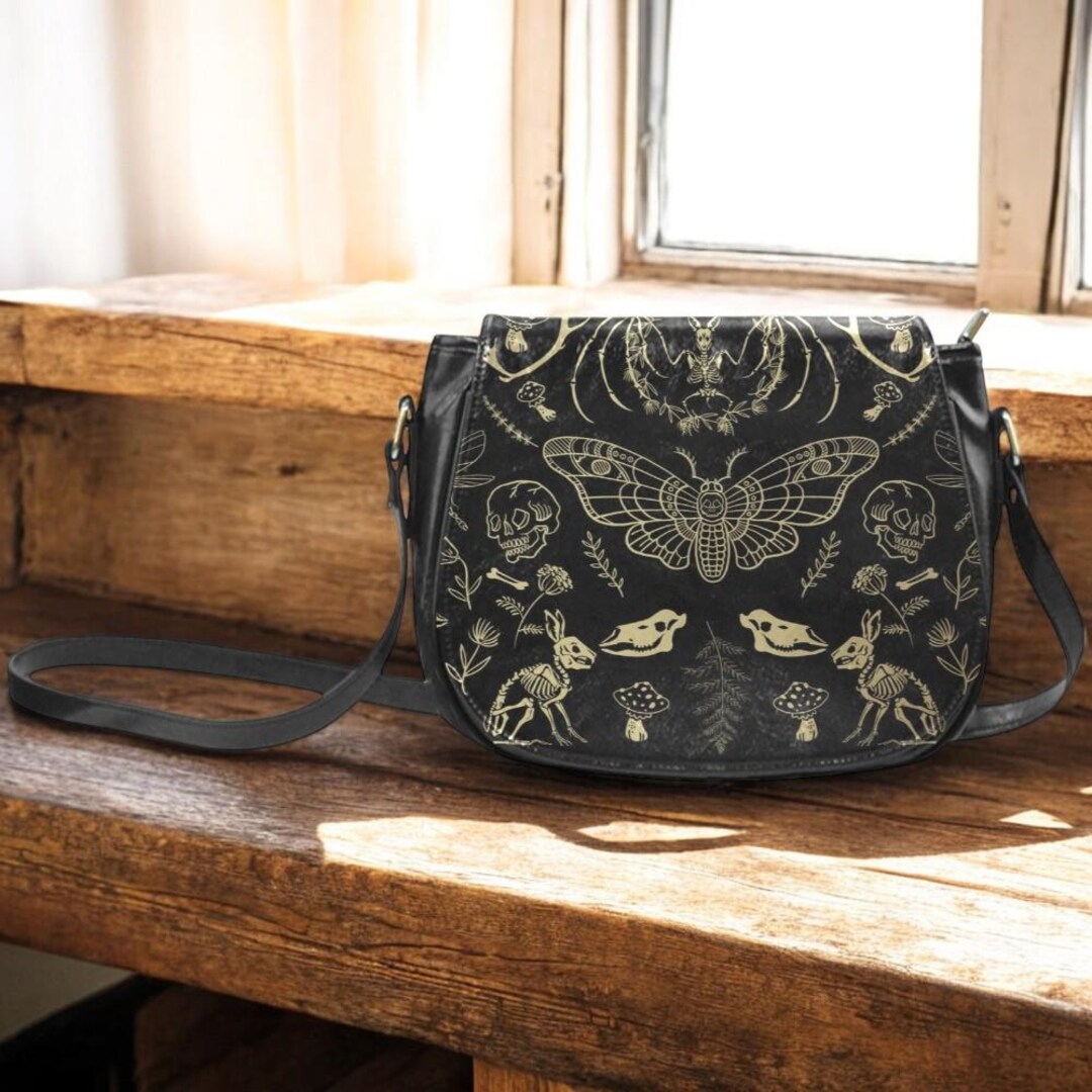 Dark Academia Animal Bones Skeleton Saddle Bag, Medieval Goth Oddities ...