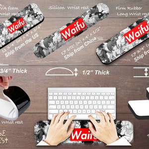 Kawaii Anime Girlfriends Waifu Large Mouse Pad, Cute Gaming Mouse Pad ...