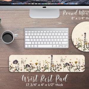 Pressed Dried Flowers Art Desk Mat Green Witchcraft Desk Mat - Etsy