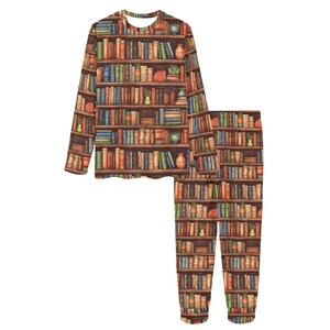 Dark Academia Readers Books Lover PJ Set, Women Pull Over Lounge ...
