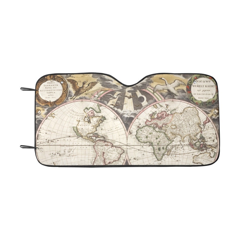 Old World Map Vintage Art by Samuel Mitchell Car Sun Shade for - Etsy