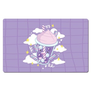 Cute Pastel Purple Bubble Tea Desk Mat Boba extra large | Etsy