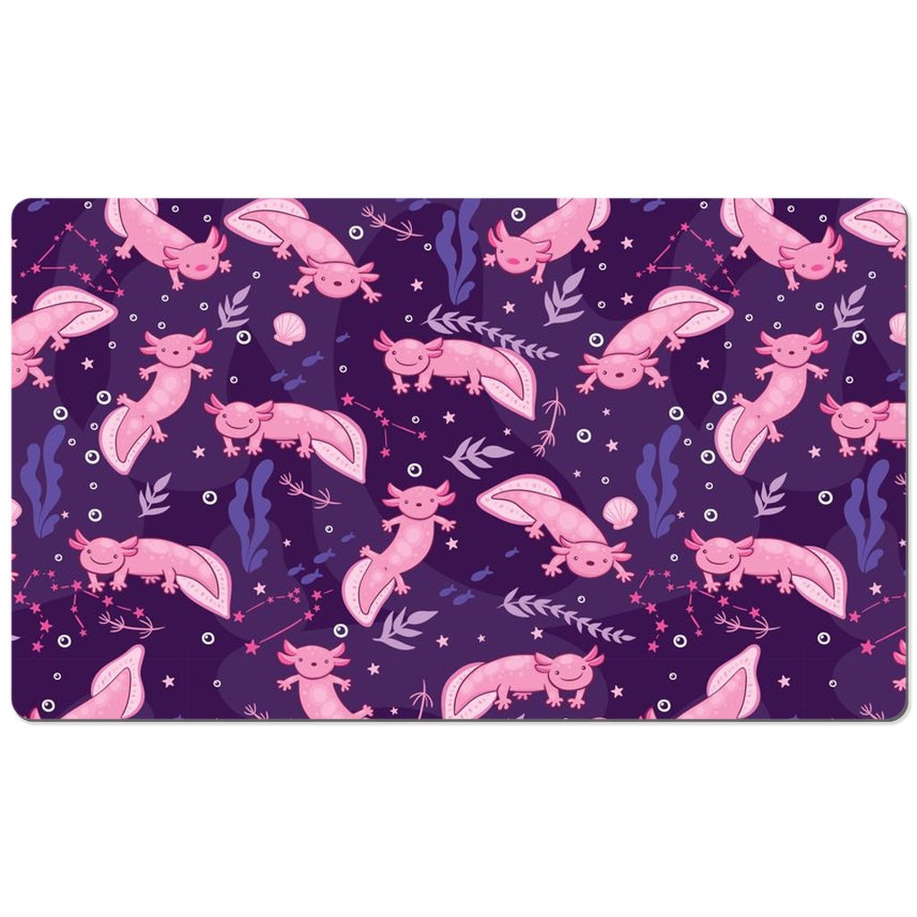 Kawaii Purple Constellations smiley Axolotl Desk Mat Cute | Etsy