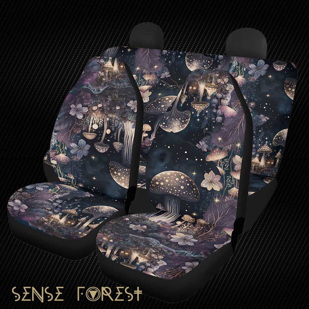 Dark Magic Mushroom Celestial Car Seat Covers, Front Back Seat Covers ...