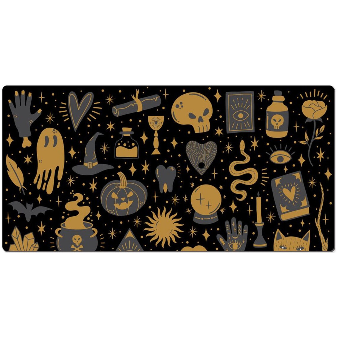Kawaii Goth Spooky Mystical Witch Desk Mat Witchy Extended - Etsy