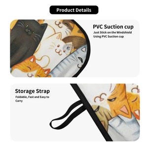 Cat Lovers' Car Windshield Sun Shade Cover, Cute Cat Designs for Cool ...