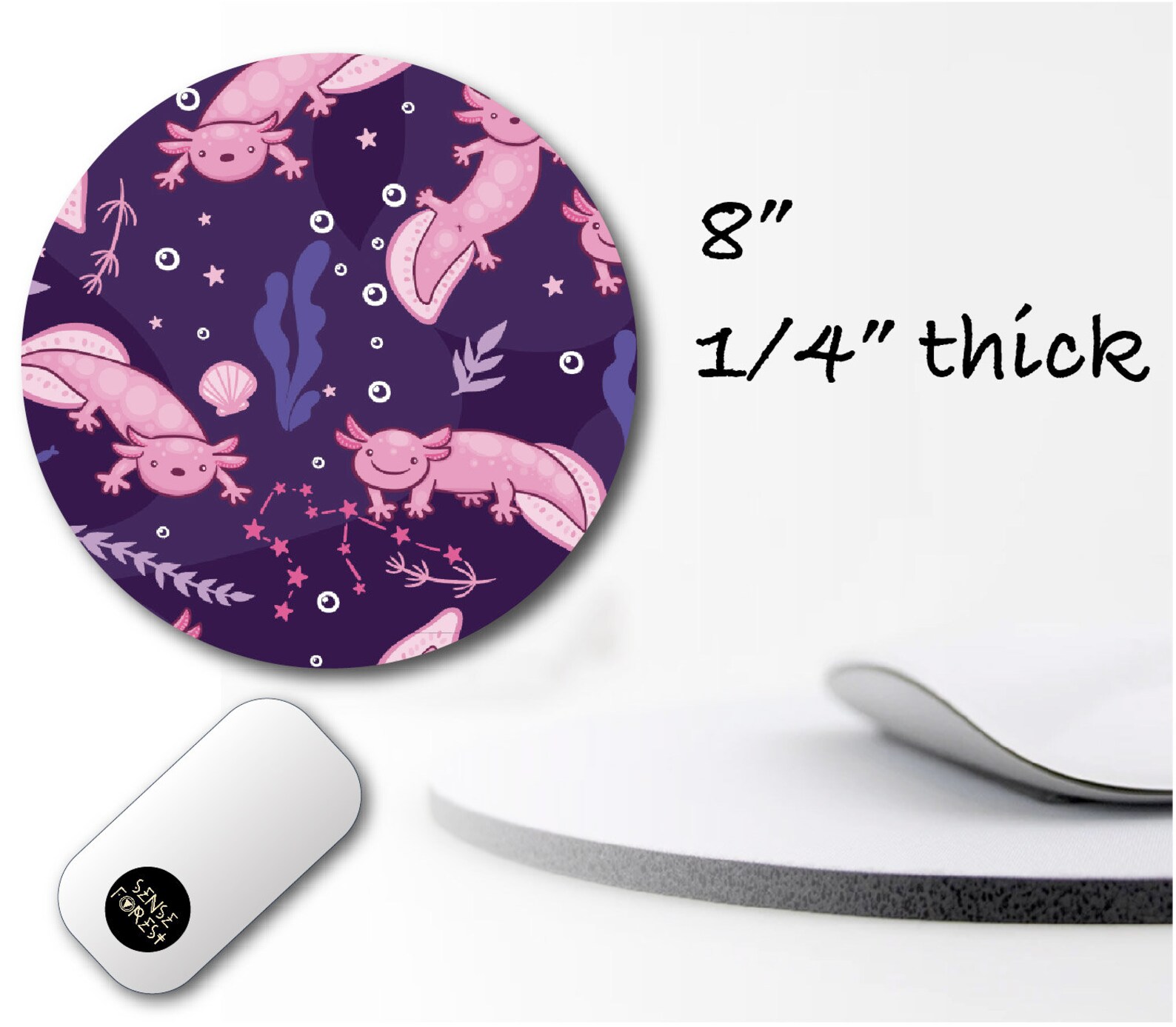 Kawaii Purple Constellations smiley Axolotl Desk Mat Cute | Etsy