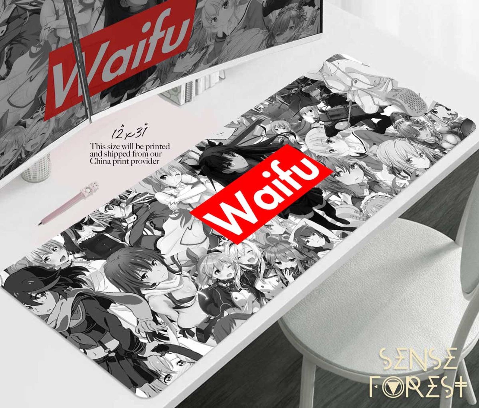 Kawaii Anime Girlfriends Waifu Large Mouse Pad Cute Gaming - Etsy