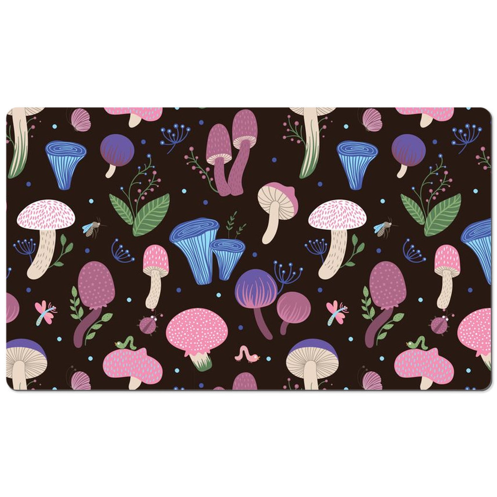 Kawaii Purple Magic Mushroom Desk Mat Forest Witch | Etsy