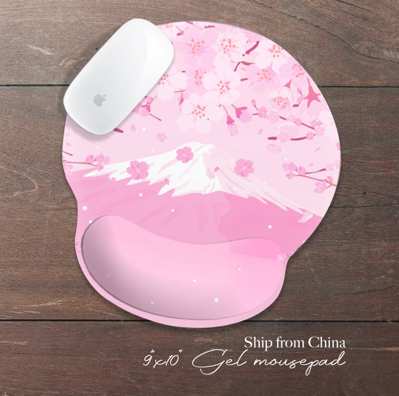 Kawaii Pink Fuji Gaming Mousepad Extra Large Cherry Blossom - Etsy