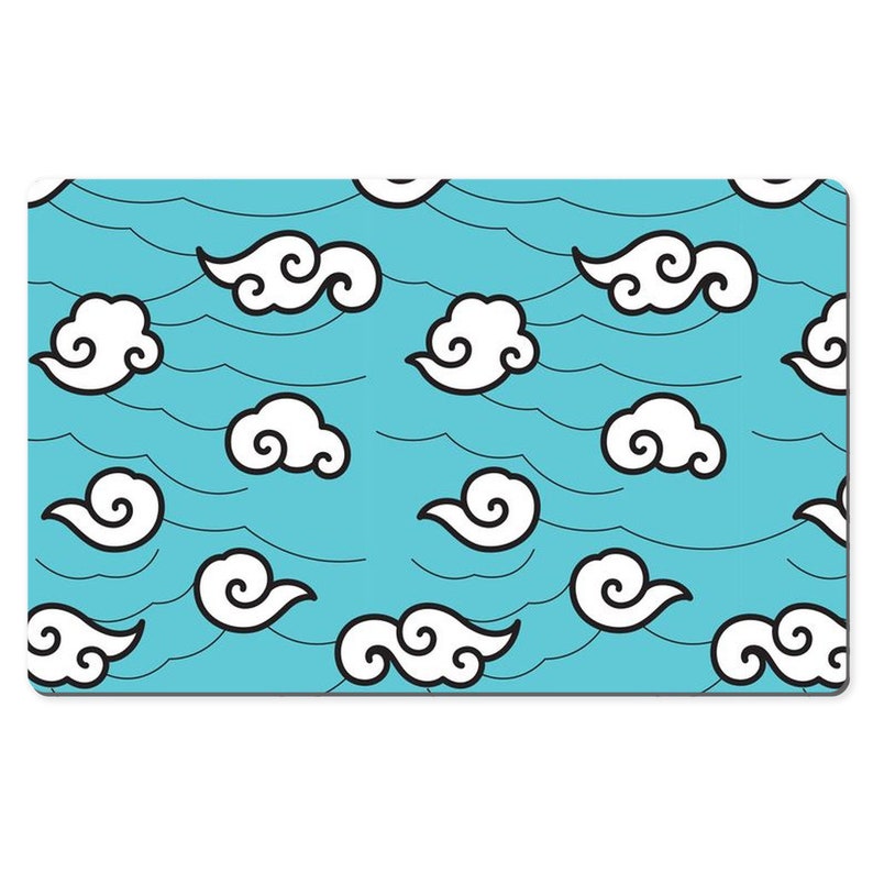 Kawaii Anime Desk Mat Blue Japanese Cloud Kimono Pattern - Etsy