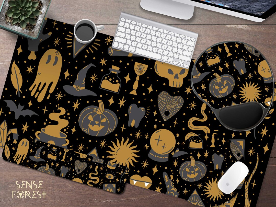 Kawaii Goth Spooky Mystical Witch Desk Mat Witchy Extended - Etsy