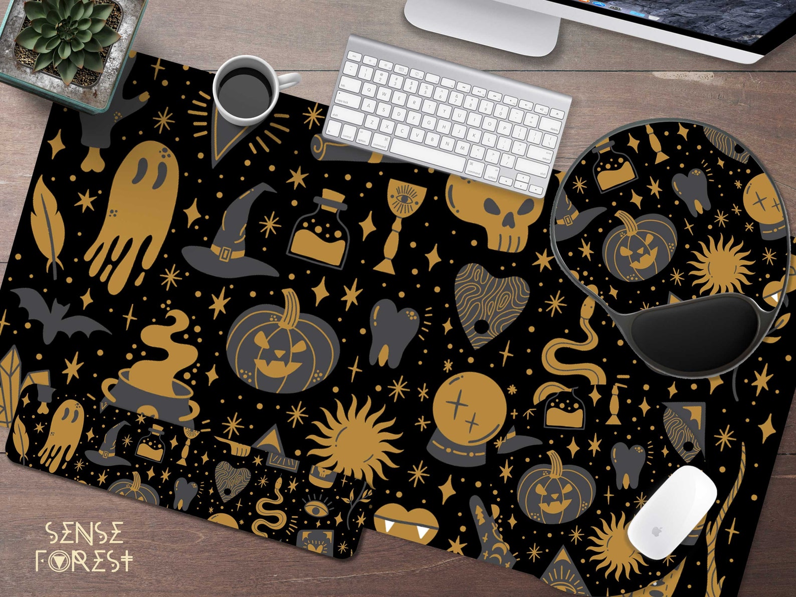 Kawaii Goth Spooky Mystical Witch Desk Mat Witchy Extended - Etsy