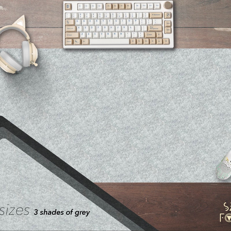 Grey Desk Mat - Etsy