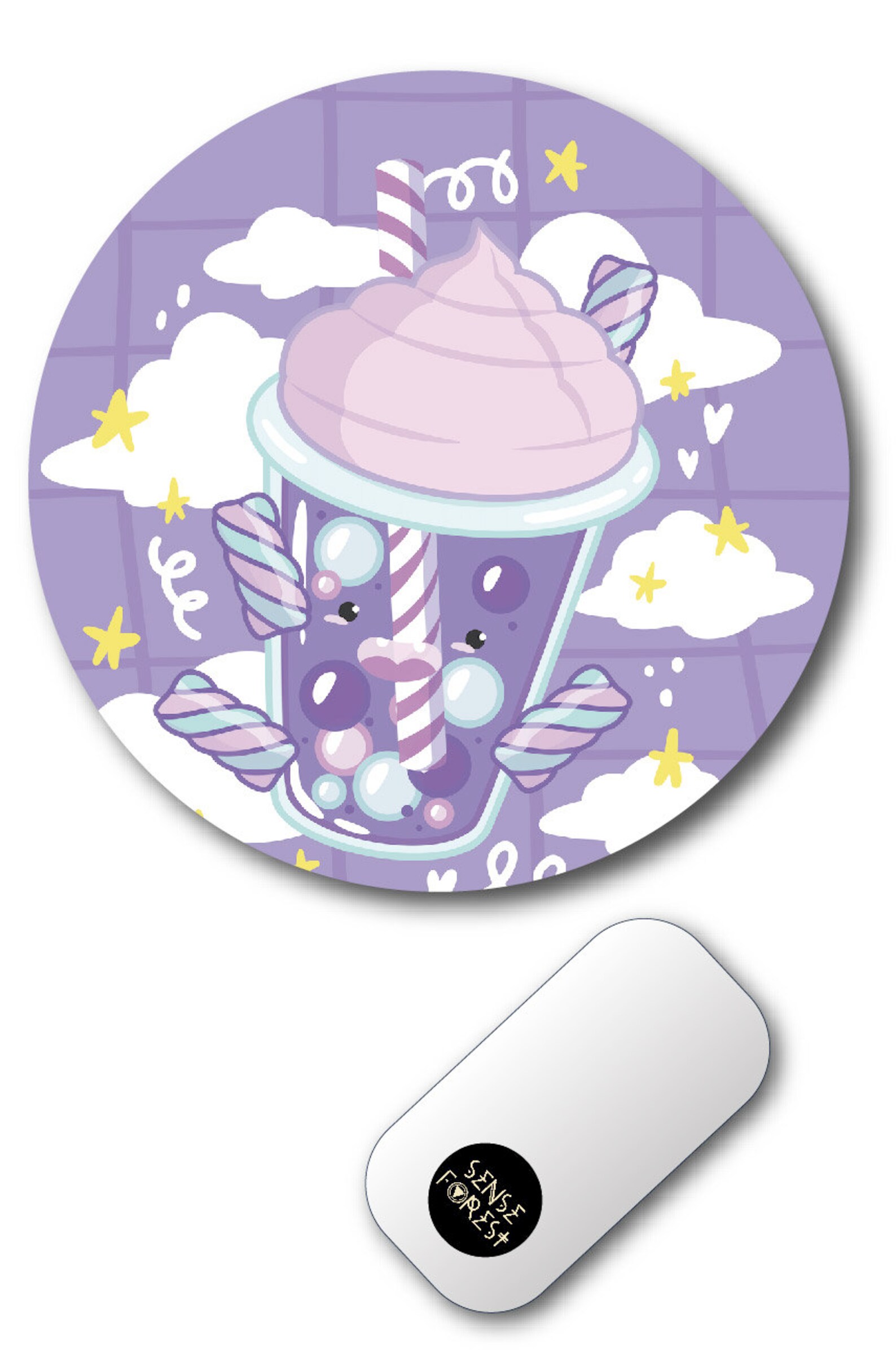 Cute Pastel Purple Bubble Tea Desk Mat Boba extra large | Etsy
