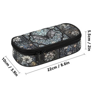 Gothic Stained Glass Bat Pencil Case, Medieval Goth Spooky Crochet Hook ...