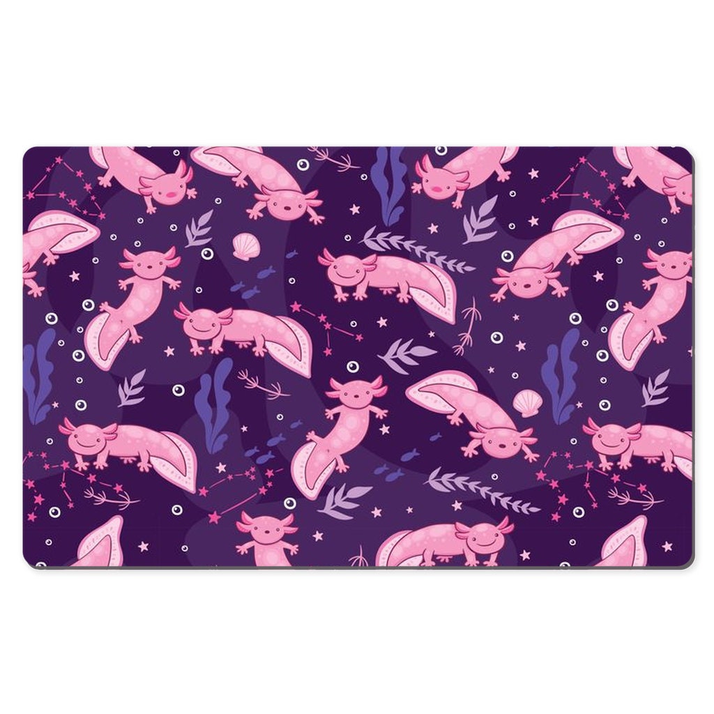 Kawaii Purple Constellations smiley Axolotl Desk Mat Cute | Etsy