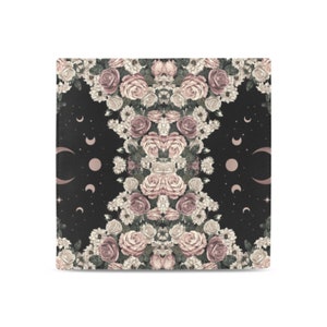 Cottagecore Pale Rose Moon Book Wallet, Moon Phases Mystical Lunar ...