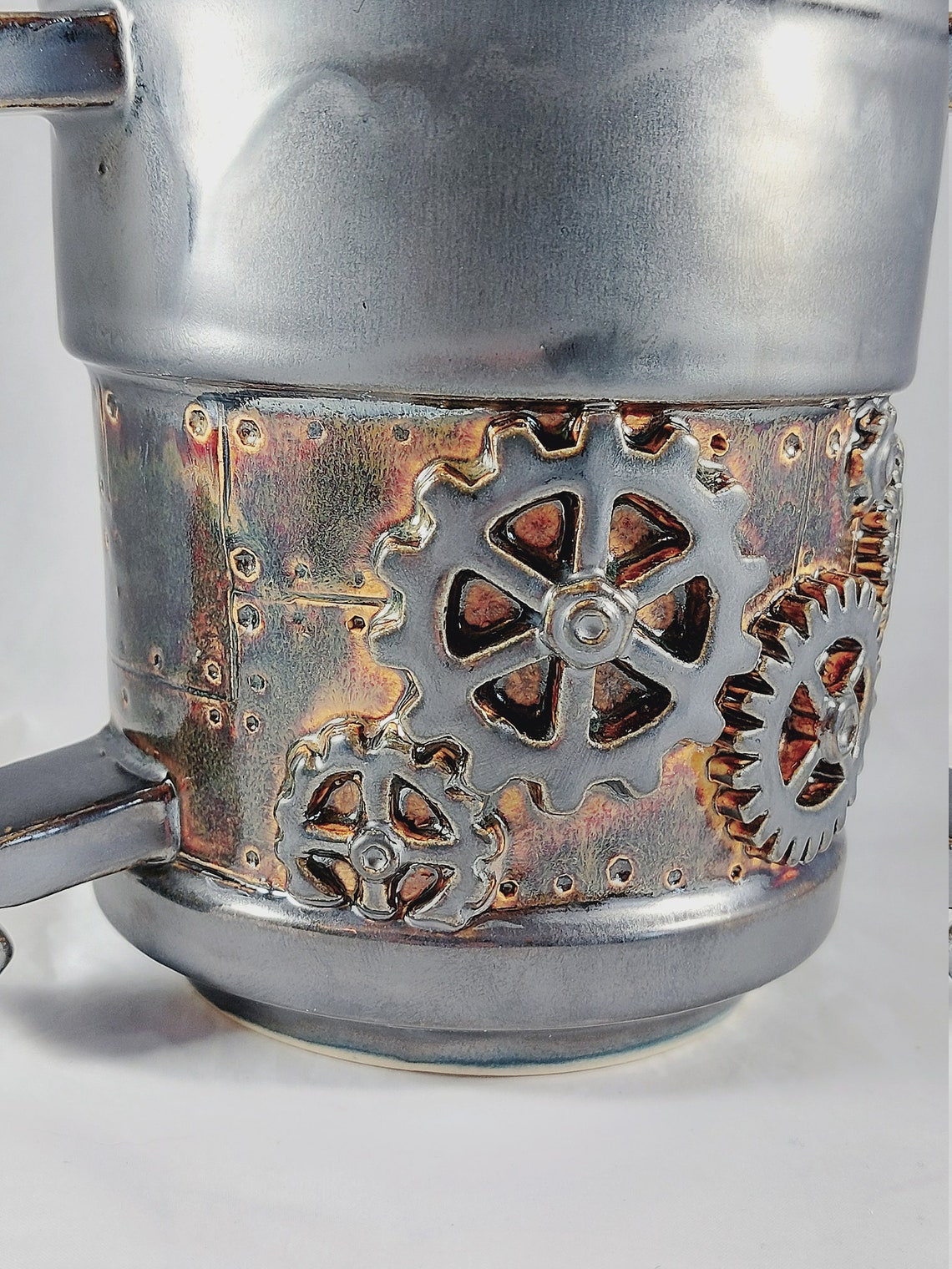 Steampunk Pottery Mug - Etsy