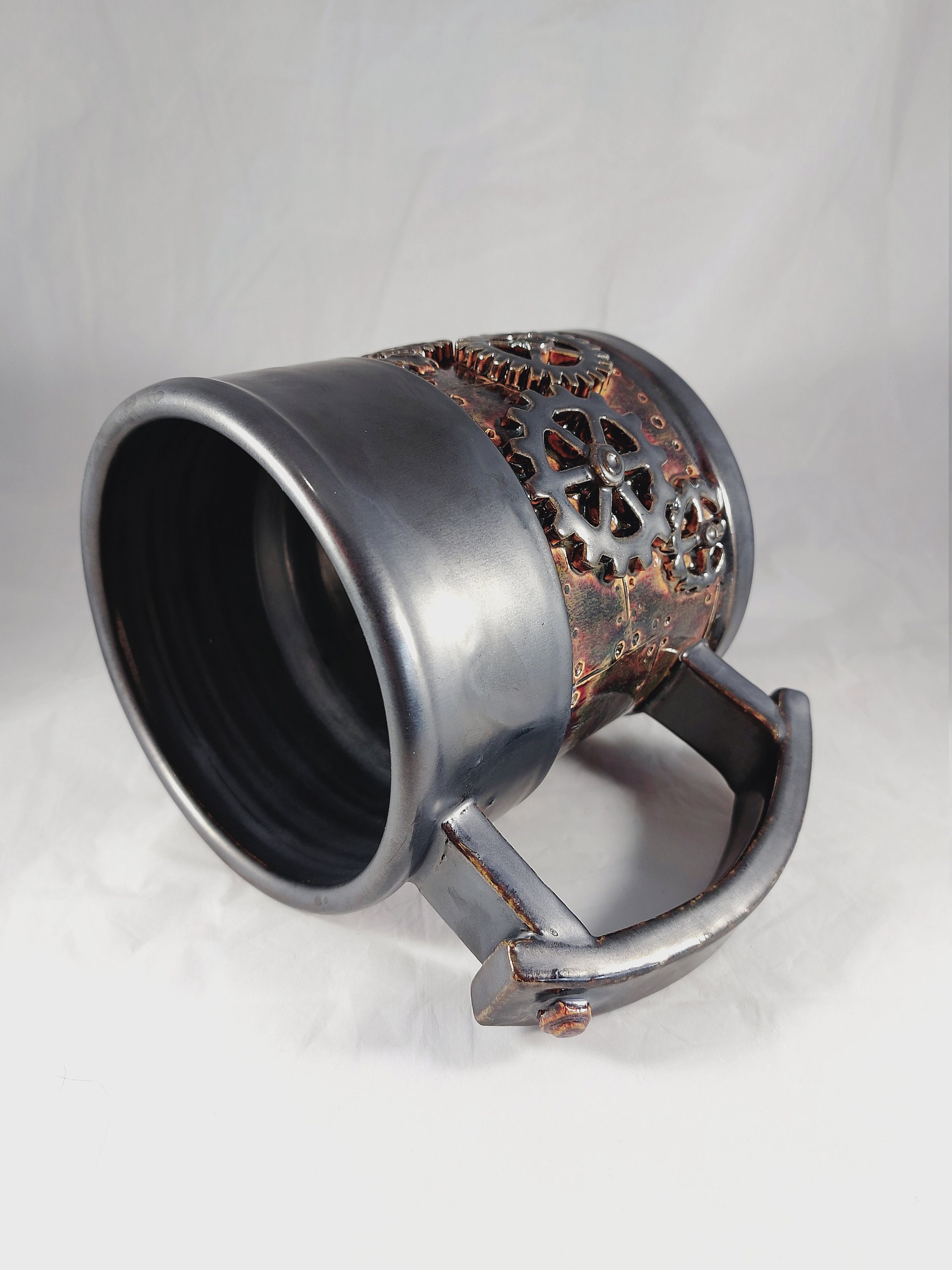 Steampunk Pottery Mug - Etsy