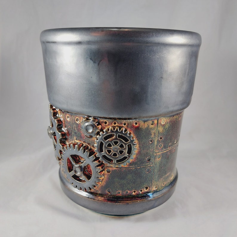 Steampunk Pottery Mug - Etsy