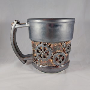 Steampunk Pottery Mug - Etsy
