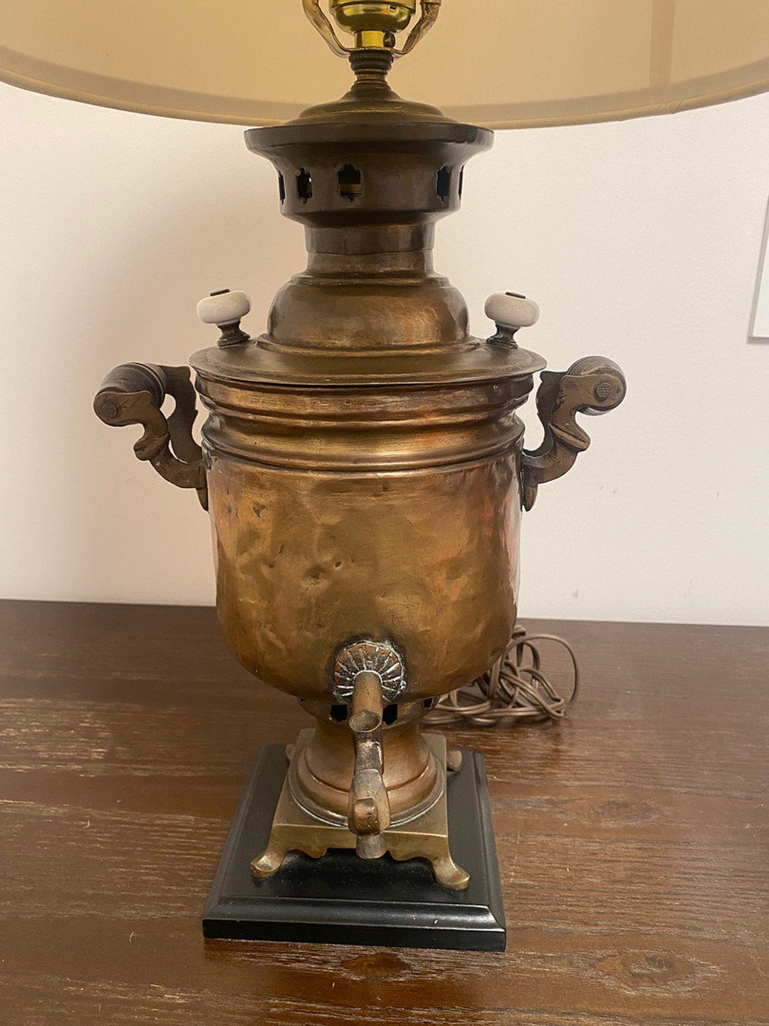 Antique Russian Brass & Copper Batashev Samovar Table Lamp - Etsy