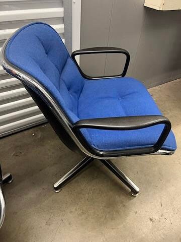 1970's Royal Blue MCM Knoll Pollock Office Chair (set of 4) - Etsy