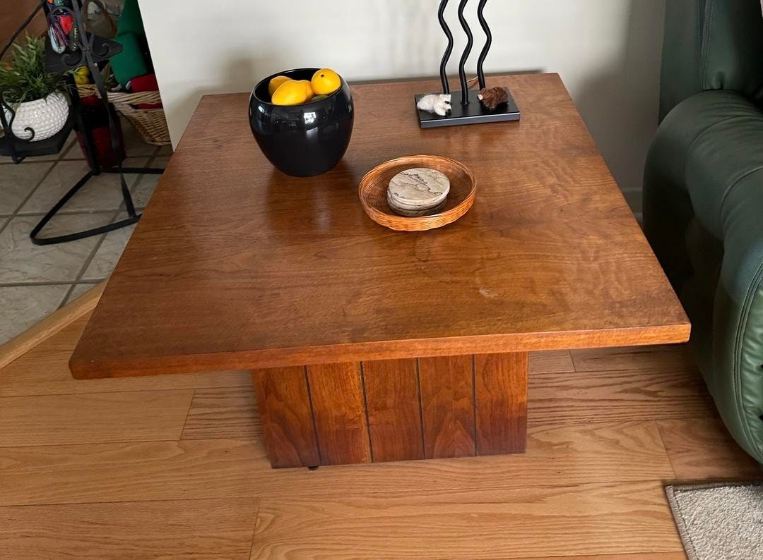 Vintage Lane Walnut Side Table - Etsy