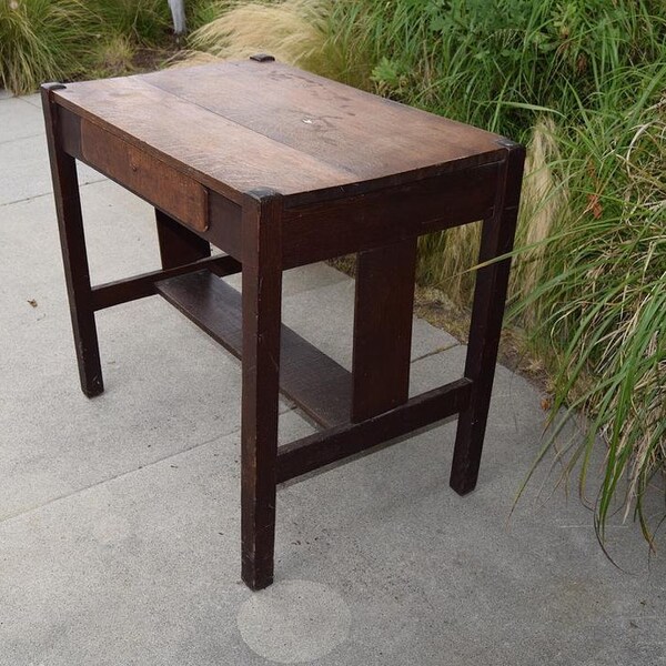 Antique Library Table - Etsy
