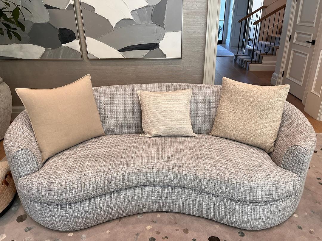 Modern Kidney Shaped Sofa - Etsy