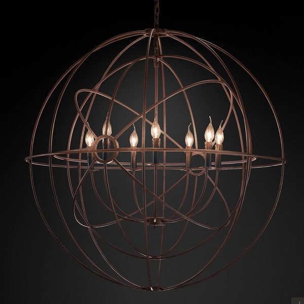 Wood Orb Chandelier - Etsy