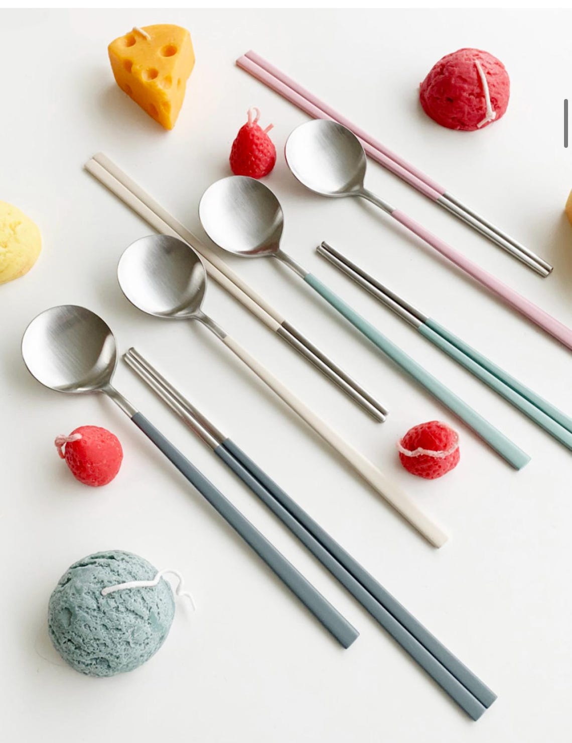 Korean Premium Spoon and Chopsticks Set/multiplecolors/highquality ...