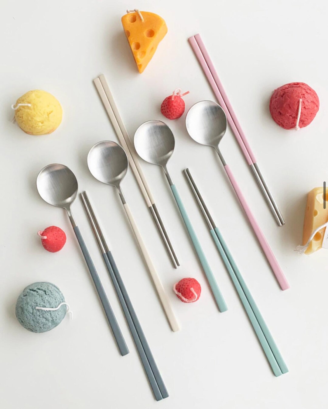 Korean Premium Spoon and Chopsticks Set/multiplecolors/highquality ...