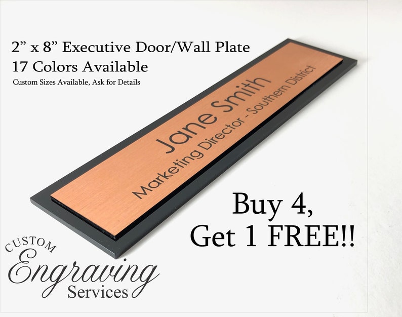 Executive Office Door Plate Office Wall Sign - Wall Plate - HIGH ...