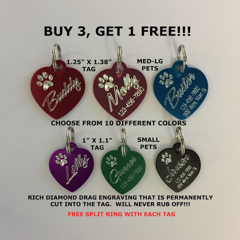 Engraved Pet Tag - Etsy