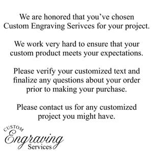 Custom Engraved Plate | 1" X 3", 2" X 4", 2" X 6", 2" X 8", 3" X 6 ...