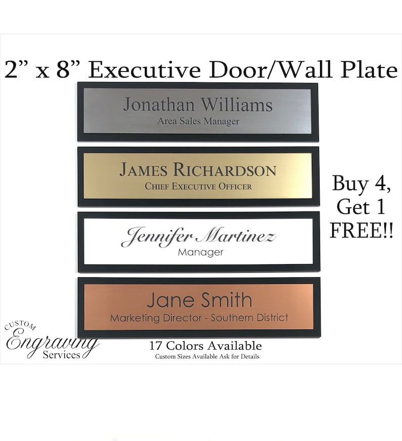 Executive Office Door Plate Office Wall Sign - Wall Plate - HIGH ...