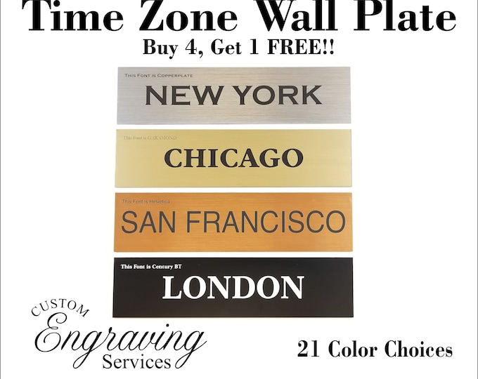 Time Zone Clock Sign World Clock Sign Acrylic Sign for Wall Clocks ...