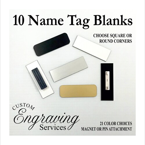 1X3 Employee Personalized Name Tag Badge Pin or Magnet - Etsy