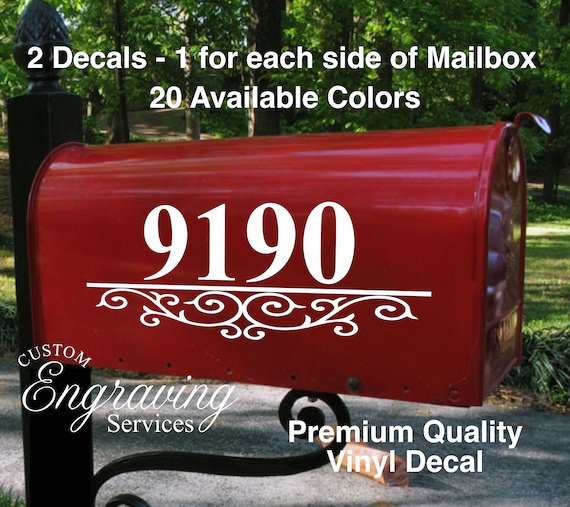 Custom Personalized Vinyl Mailbox Decal 15 Set of 2 20 - Etsy