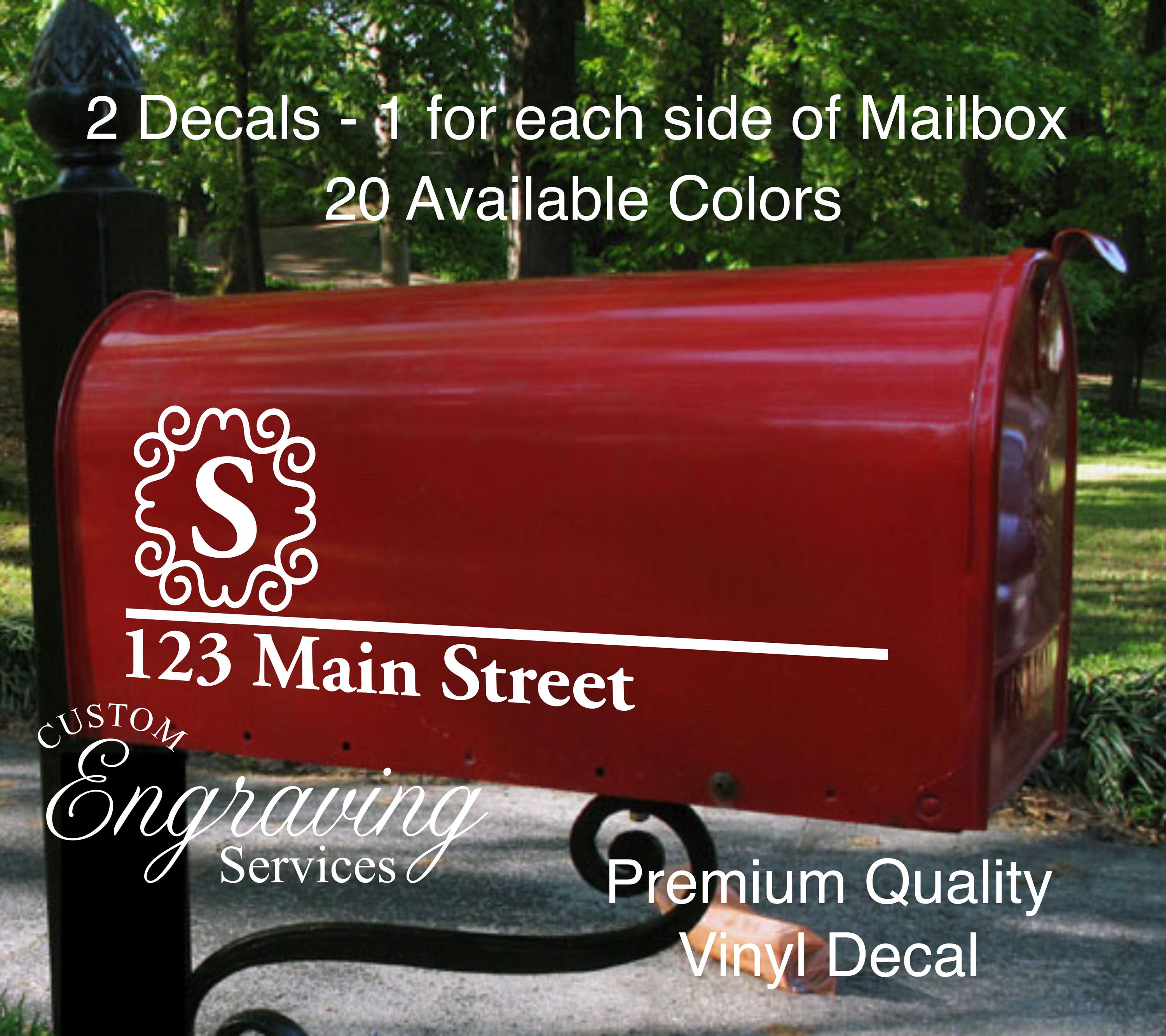Mailbox Address Decals Custom Personalized Vinyl (19) - SET OF 2 - 20 ...