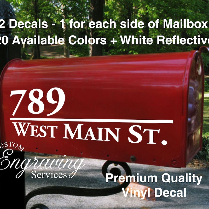 Vinyl Mailbox Decals - Etsy