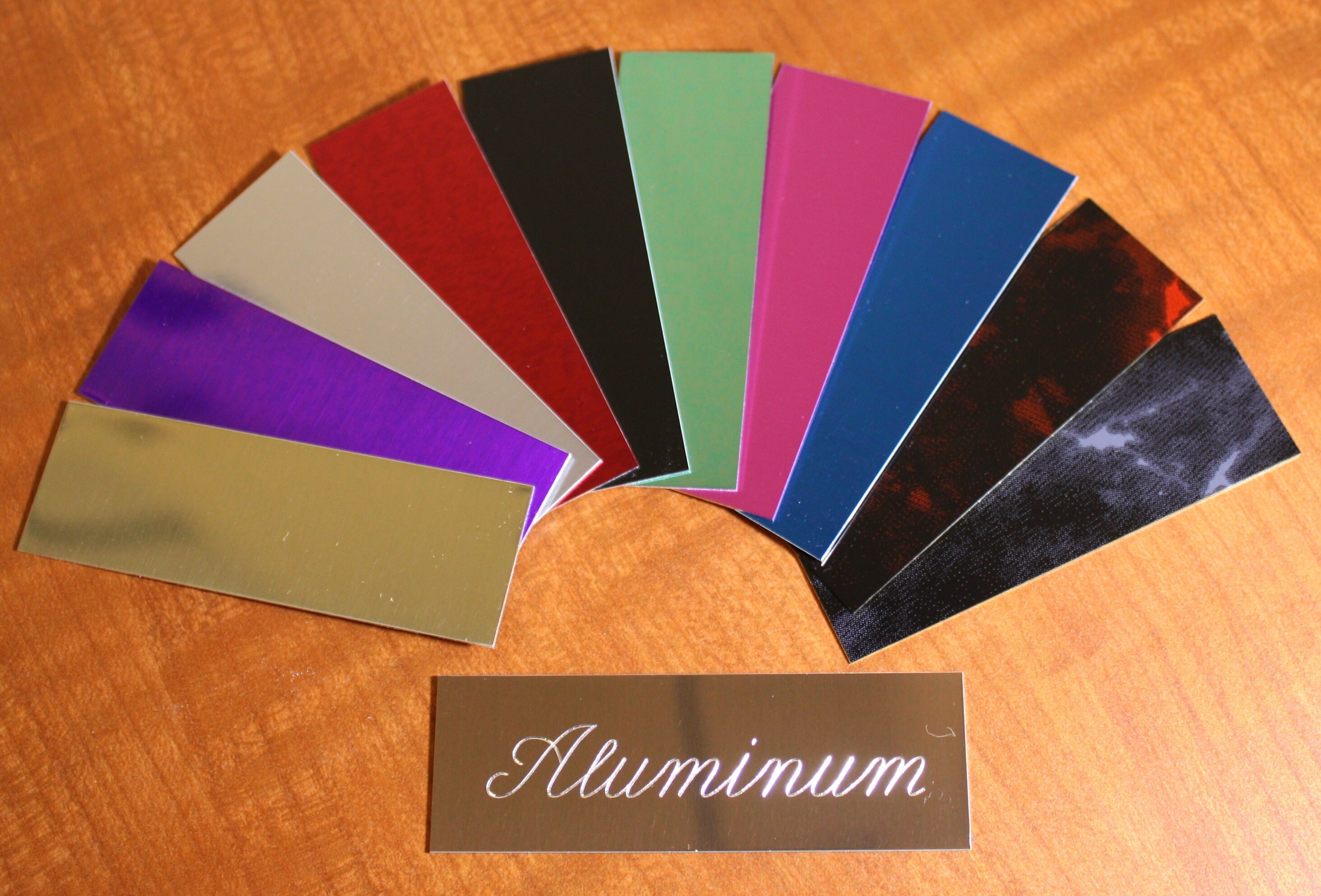 2" X 4" Custom TWO TONE Aluminum Plate With up to 5 Lines of Engraving ...