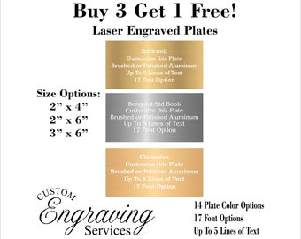 Trophy Plate 1 X 3 CUSTOM Engraved Aluminum Plate/free SHIPPING ...